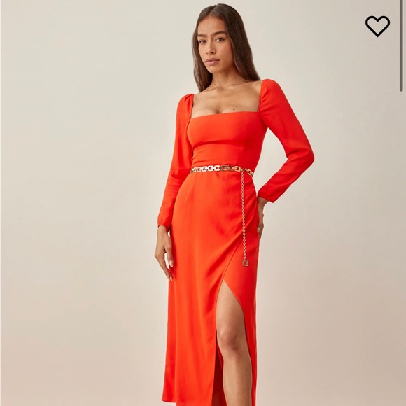 Reformation | Dresses | Reformation Red Midi Dress | Poshmark